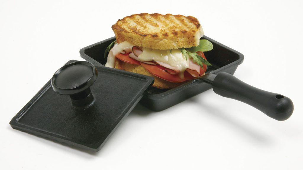 PRE-SEASONED CAST IRON MINI PANINI PAN WITH PRESS – Ventures Intl